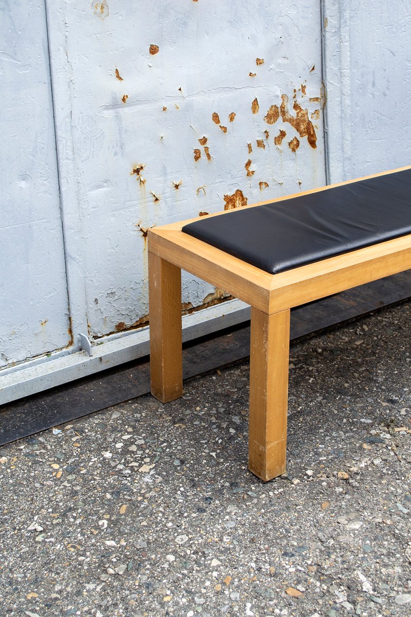 Wooden Bench and Salmistraro Skin, Italy, 1980s for sale at Pamono