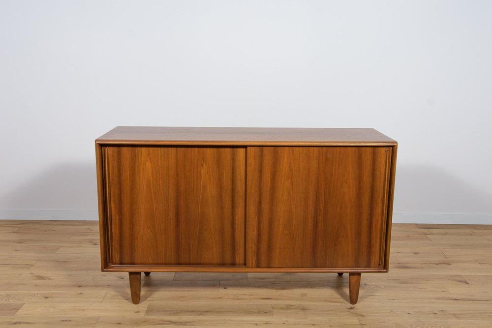 Small Mid-Century Danish Walnut Sideboard, 1960s for sale at Pamono