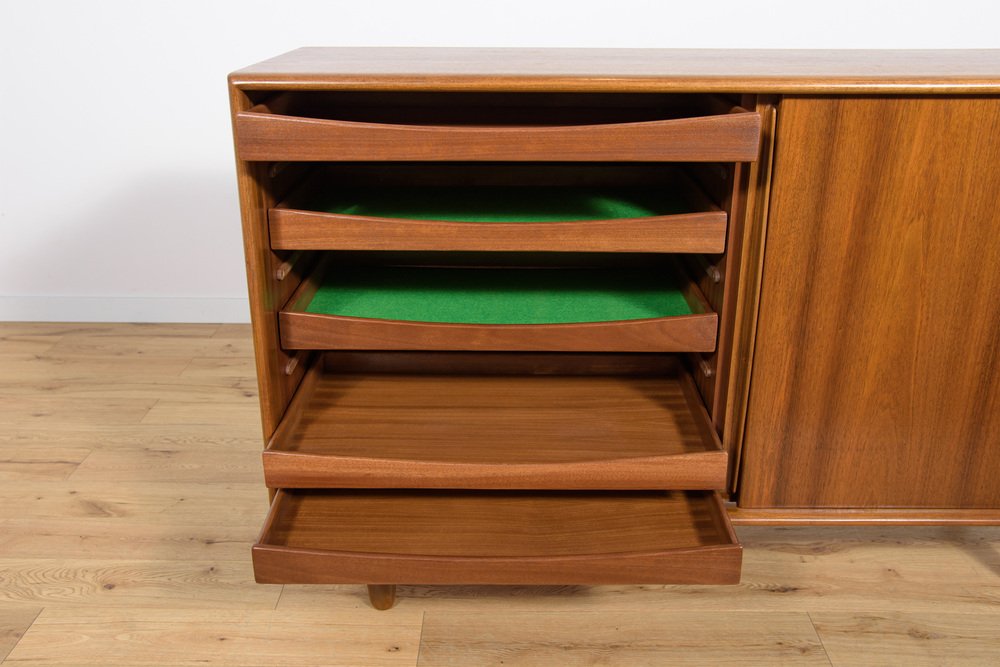 Small Mid-Century Danish Walnut Sideboard, 1960s for sale at Pamono