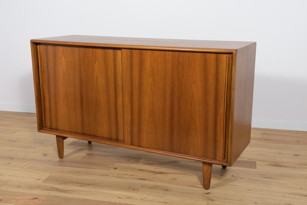Small Mid-Century Danish Walnut Sideboard, 1960s for sale at Pamono