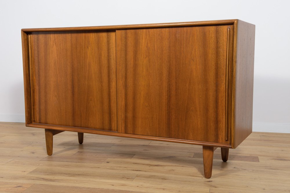 Small Mid-Century Danish Walnut Sideboard, 1960s for sale at Pamono