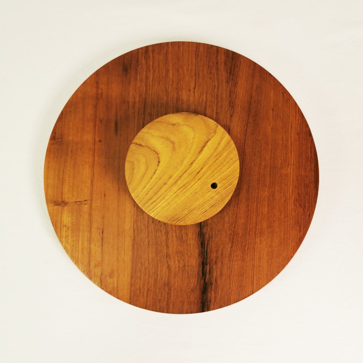 Rotating Teak Plate, Denmark, 1970s for sale at Pamono