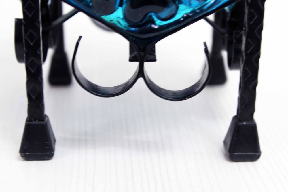 Kerzenhalter aus Eisen & Glas von Erik Höglund, 1960er bei Pamono kaufen