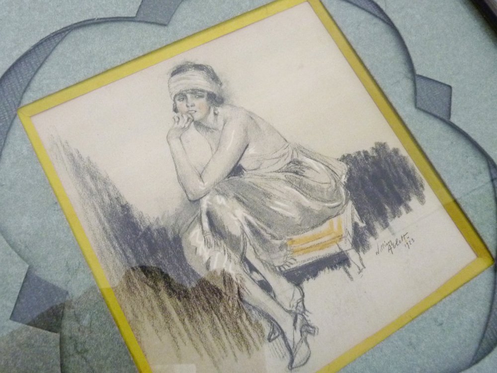 William Ablett, Sitzende Frau, 1923, Kohlezeichnung auf Papier bei Pamono kaufen