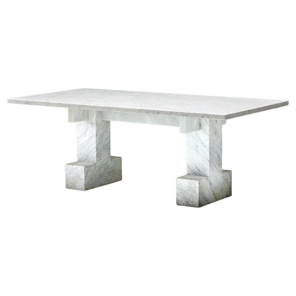 Carrara Marble Dining Table, Italy, 1970s for sale at Pamono