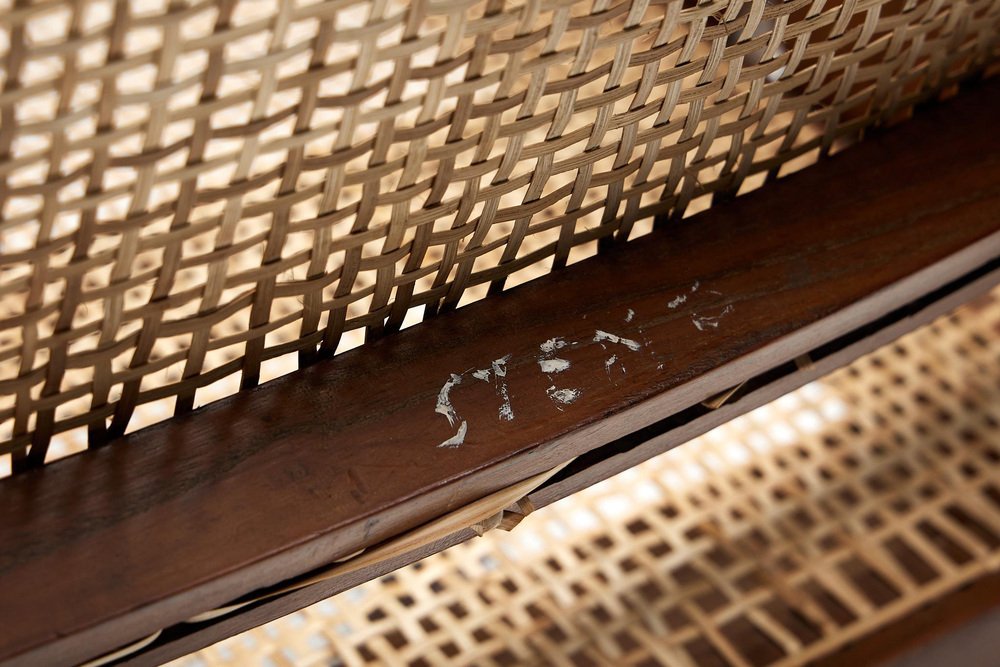 Cane Bürostuhl von Pierre Jeanneret, Indien, 1955 bei Pamono kaufen