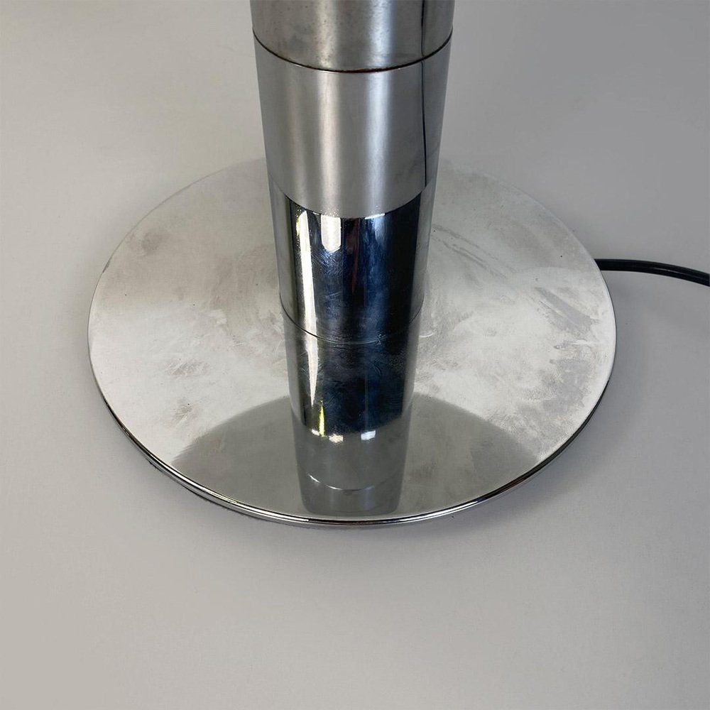 Modern Italian Steel and Glass Am/as Table Lamp attributed to Albini ...