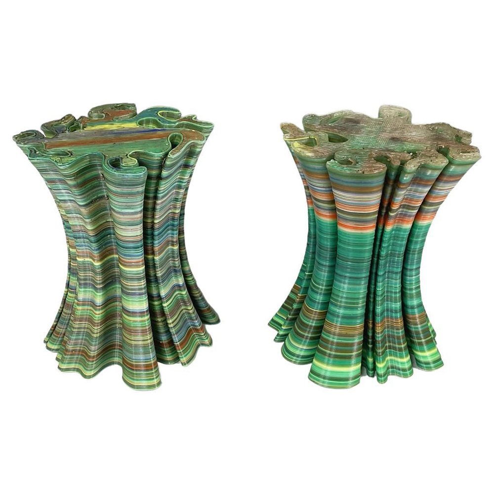 Italian Postmodern Garden Stools or Coffee Tables in Colored Plastic ...