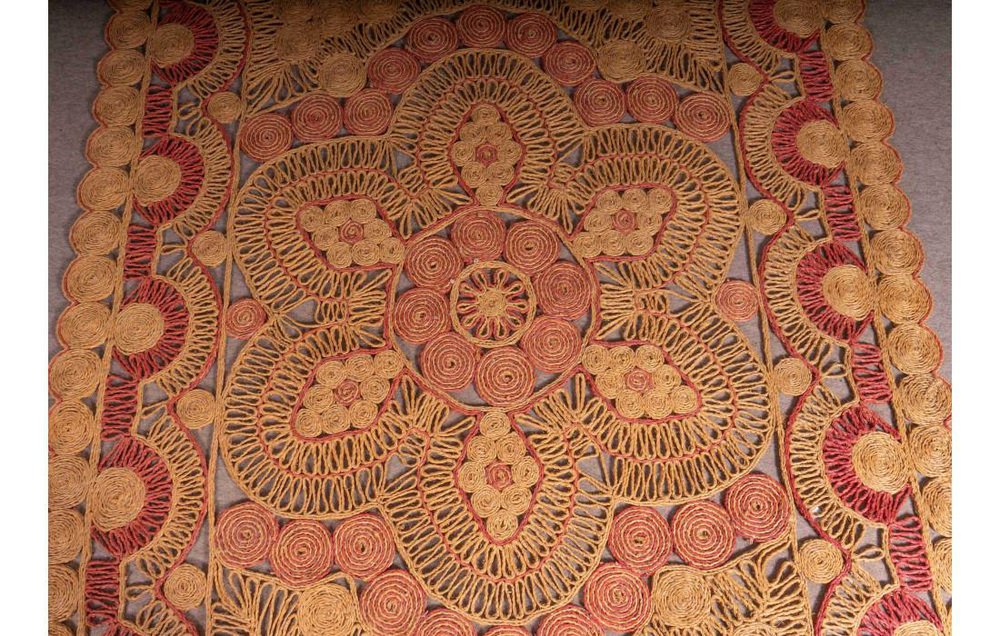 Rectangular Straw Rug for sale at Pamono