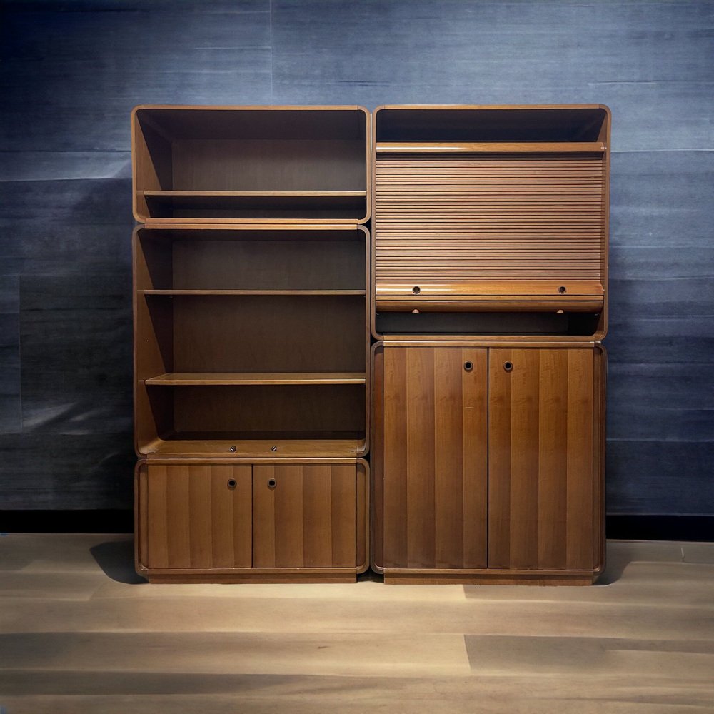 Italian Shelf Unit National in Walnut by Company Mobili, 1970s for sale ...