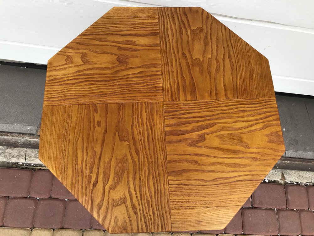 Octagonal Table in Birch Wood, 1970s for sale at Pamono
