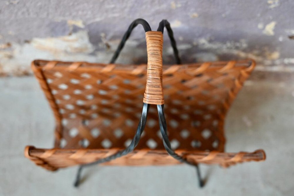 Vintage Bohemian Newspaper Rack, 1950s for sale at Pamono