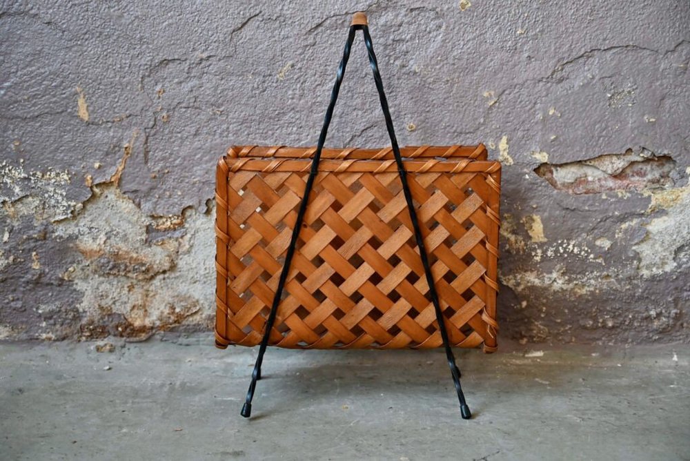 Vintage Bohemian Newspaper Rack, 1950s for sale at Pamono