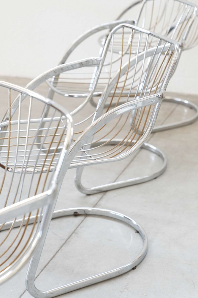 Dining Table & Chairs by Gastone Rinaldi for Rima, 1970, Set of 5 for ...