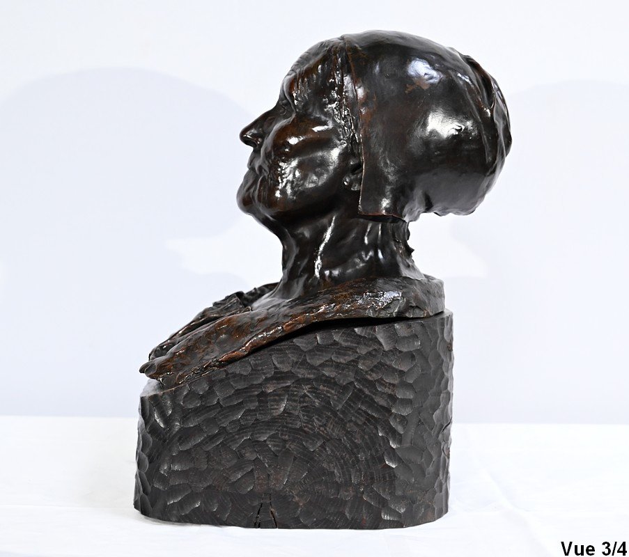G.Demée, Large Bust of Breton, Late 1800s, Bronze for sale at Pamono