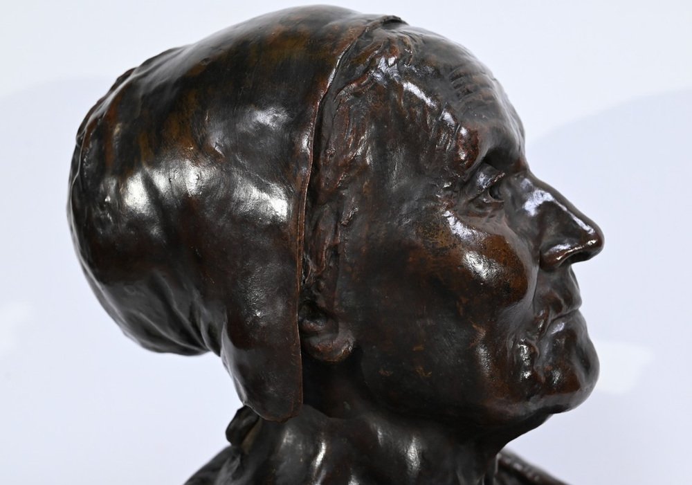 G.Demée, Large Bust of Breton, Late 1800s, Bronze for sale at Pamono