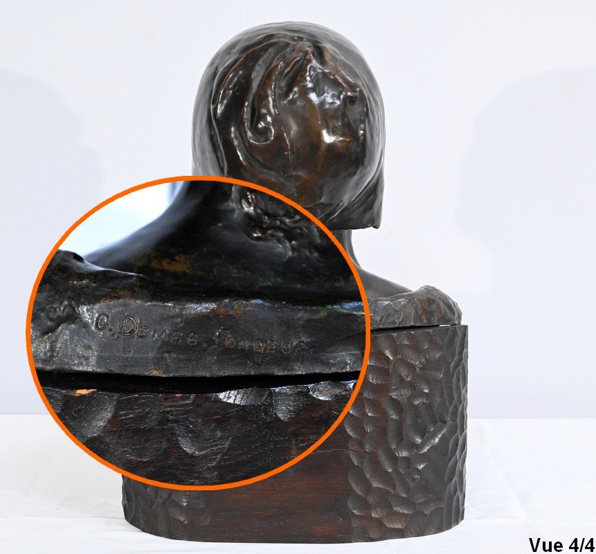 G.Demée, Large Bust of Breton, Late 1800s, Bronze for sale at Pamono