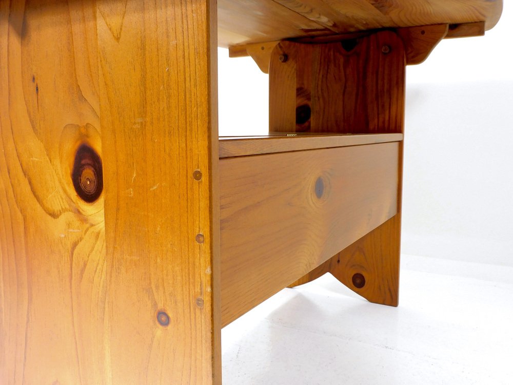 Vintage Scandinavian Larch Wood Table, 1960s for sale at Pamono