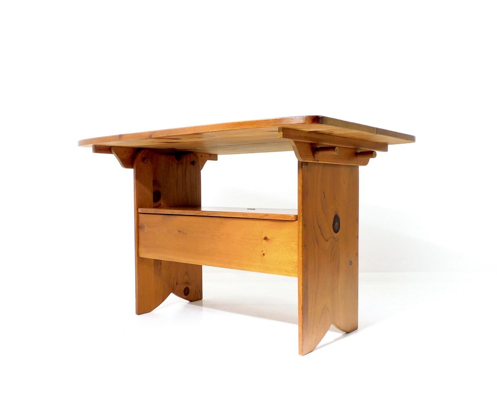 Vintage Scandinavian Larch Wood Table, 1960s for sale at Pamono