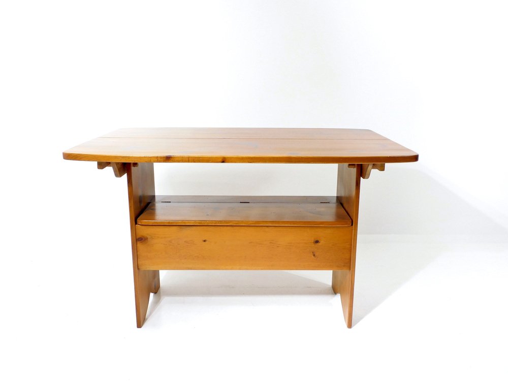 Vintage Scandinavian Larch Wood Table, 1960s for sale at Pamono