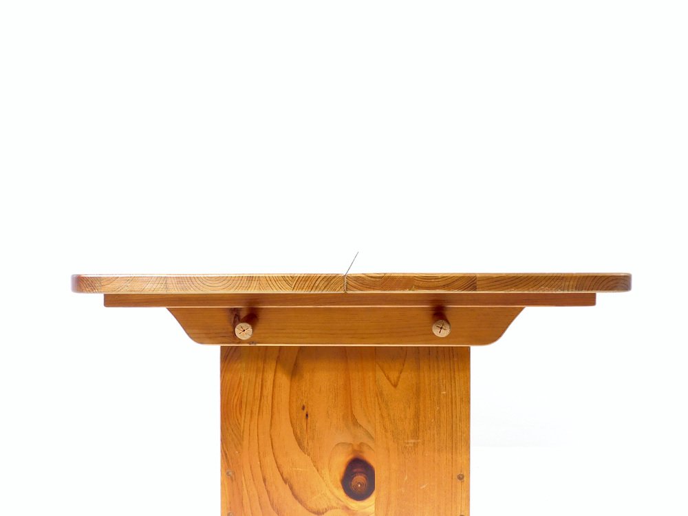 Vintage Scandinavian Larch Wood Table, 1960s for sale at Pamono