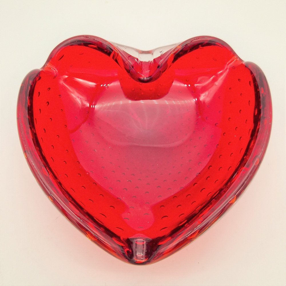 Vintage Murano Ashtray in Heart Shape in Murano Glass, 1950s for sale ...