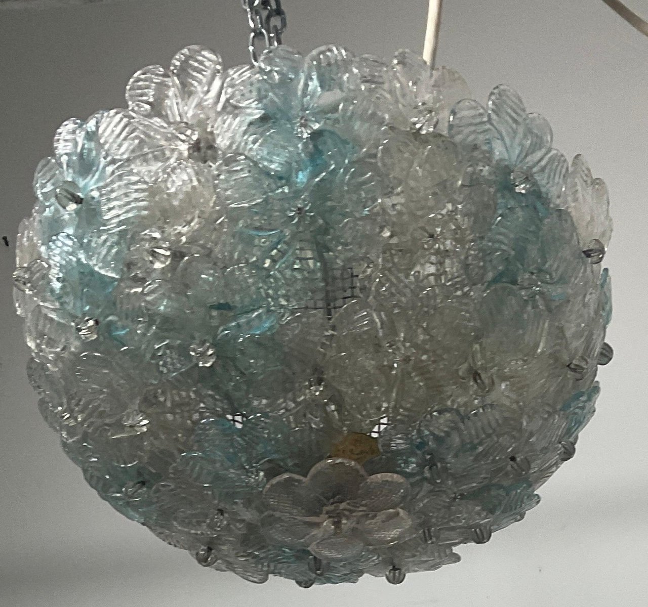 Vintage Glass Ceiling Light by Seguso, 1960 for sale at Pamono