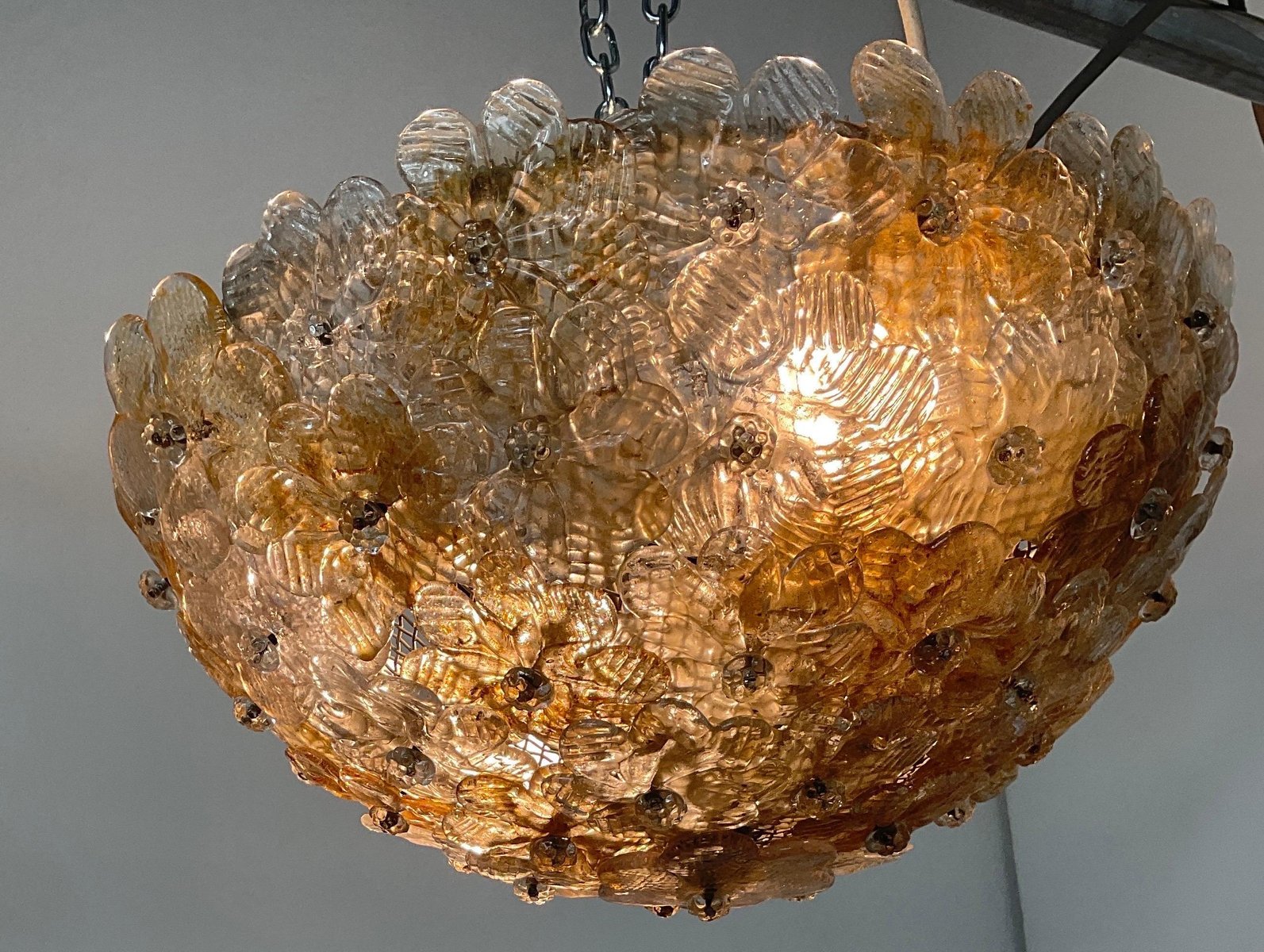 Coloured Glass Ceiling Light by Seguso, 1960 for sale at Pamono