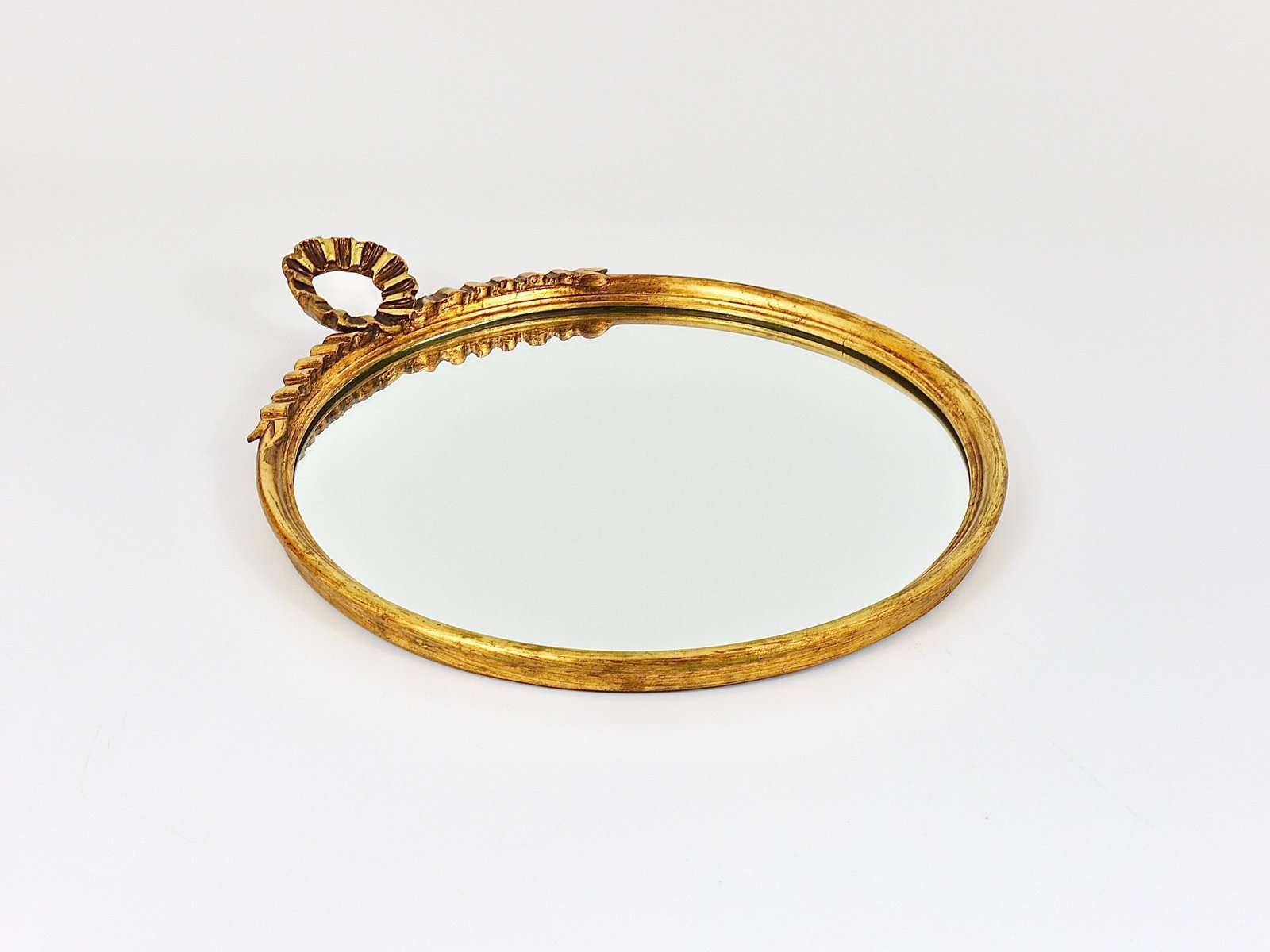 Mid-Century Italian Gilt Wood Wall Mirror by C. Allodi & G. Subelli ...