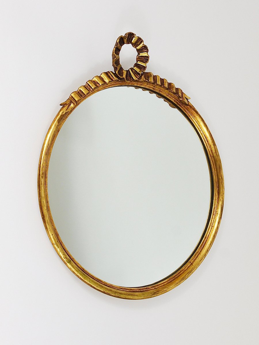 Mid-Century Italian Gilt Wood Wall Mirror by C. Allodi & G. Subelli ...