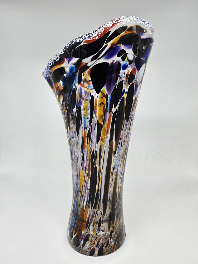 Polychrome Murano Glass Vase, 1970s for sale at Pamono