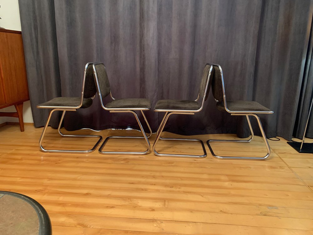 Italian Taro Chairs, 1970s, Set of 4 for sale at Pamono