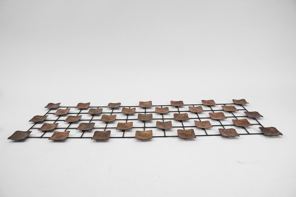 Copper Elements on Metal Lattice Frame, 1960s for sale at Pamono