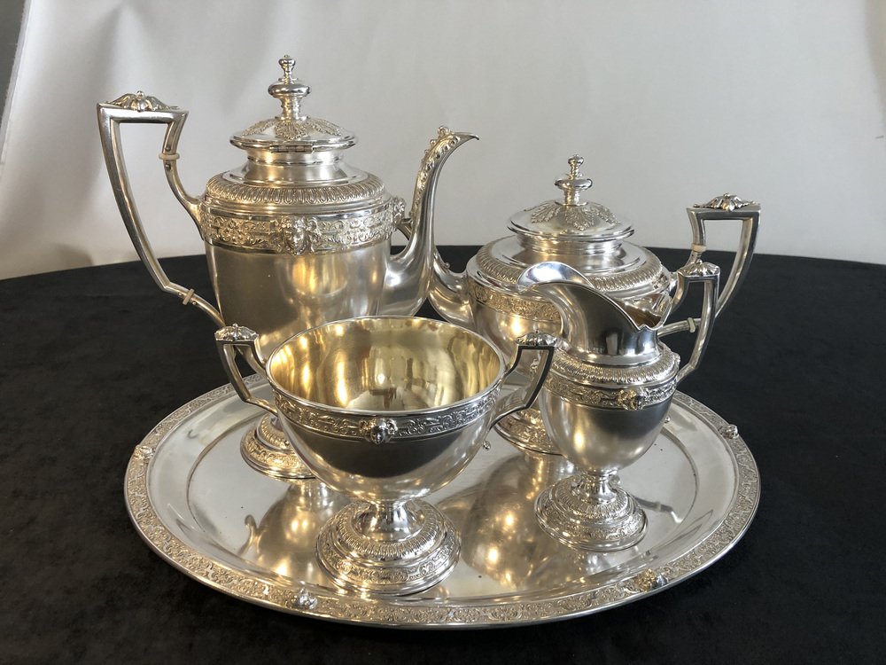 800 Silver Coffee or Tea Service by W. Lameyer & Sohn, Hannover, 1888 ...