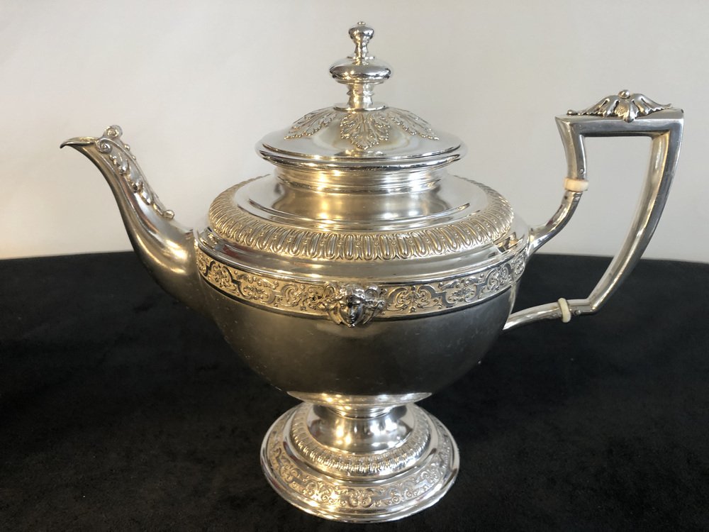 800 Silver Coffee or Tea Service by W. Lameyer & Sohn, Hannover, 1888 ...