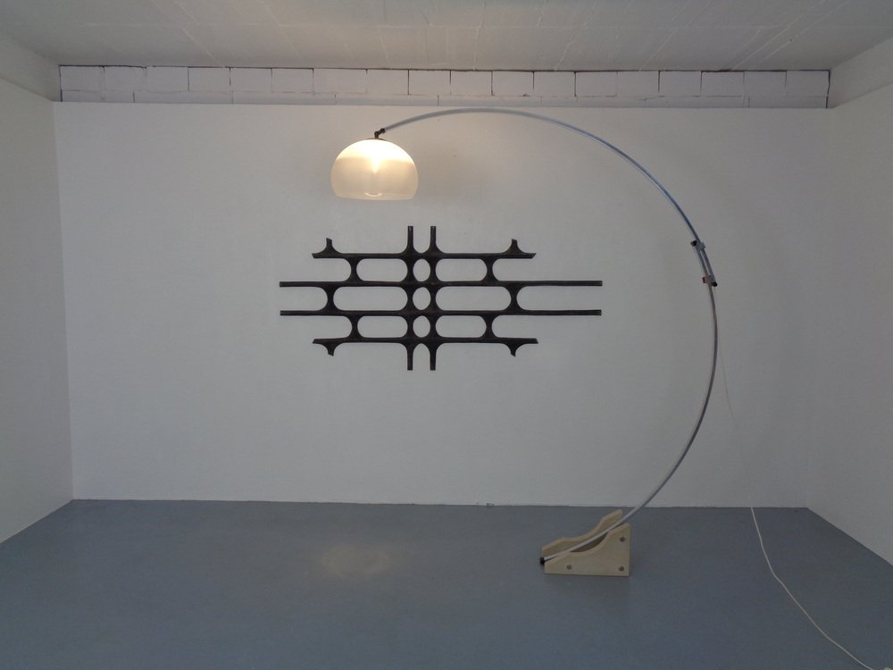 Large German Brutalist Iron Wall Sculpture, 1960s for sale at Pamono