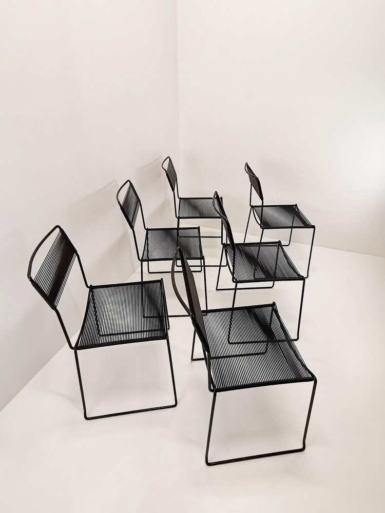 Postmodern Minimalist Spaghetti Gemini 100 Chair by Giandomenico Belotti for Alias, Italy, 1980s ...