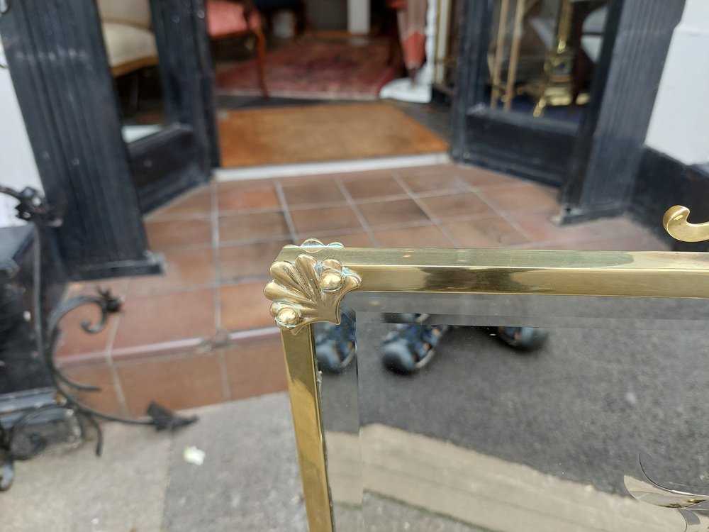 Art Nouveau Brass Framed Fire Screen, 1890s for sale at Pamono