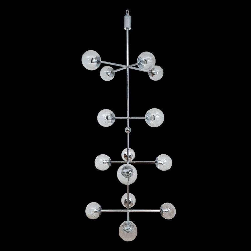 Large Chrome Pendant Light by Kinkeldey, 1960s for sale at Pamono