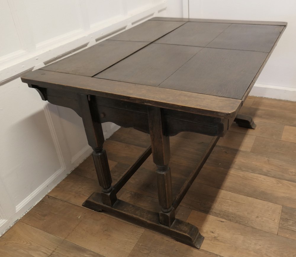 Metamorphic Settee Table in Oak and Rexine, 1930s for sale at Pamono