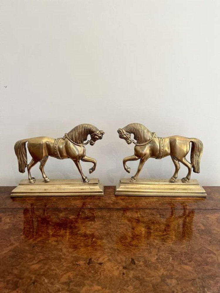 Victorian Brass Door Stops, 1880, Set of 2 for sale at Pamono