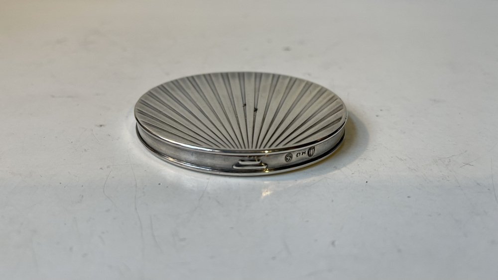 Silberner Art Deco Puder Taschenspiegel von Jens Sigsgaard, 1940er bei ...
