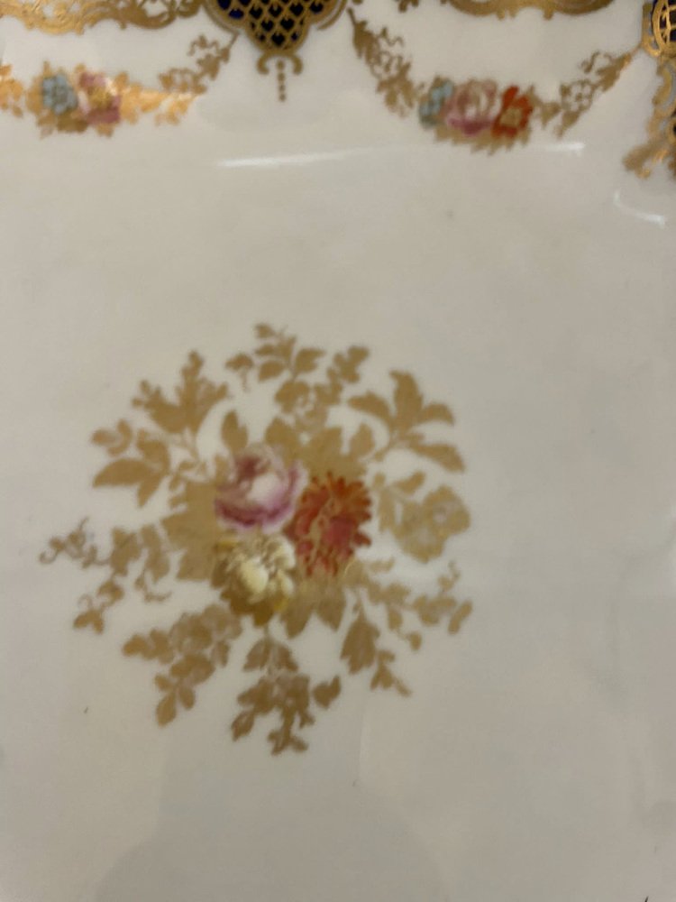 Edwardian Hand Painted Wedgwood Shaped Plates, 1900s, Set of 2 for sale ...
