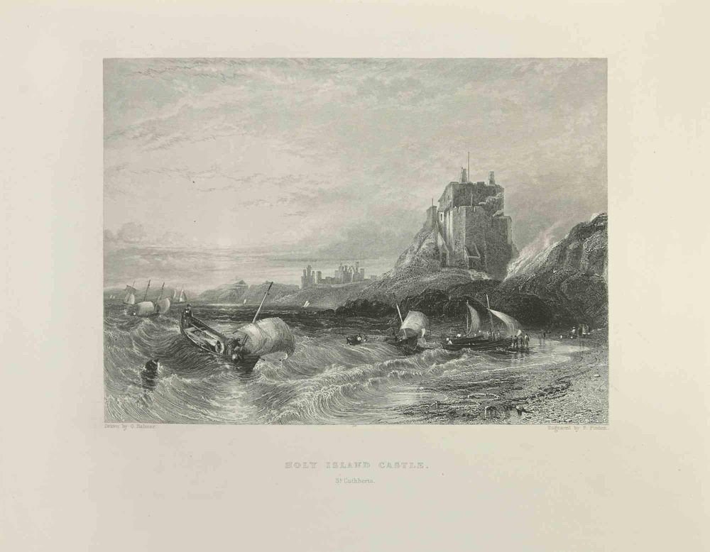 Edward Francis Finden, Holy Island Castle, Engraving, 1845 for sale at ...