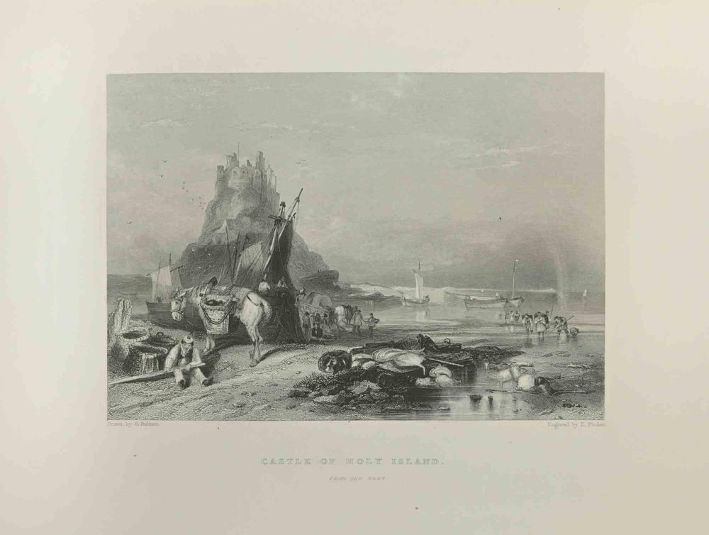 Edward Francis Finden, Castle of Holy Island, Engraving by E.Finden ...