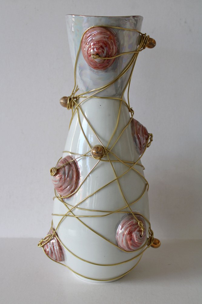 Vases with Wires in Porcelain by Inese Brants, 2000s, Set of 2 for sale ...