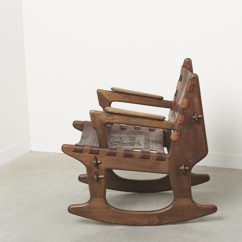 Vintage Ecuadorian Rocking Chair by Angel I. Pazmino for Muebles De ...