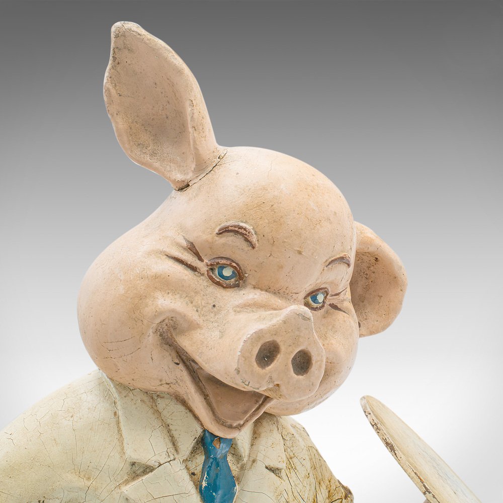 English Edwardian Butchery Pigs in Plaster, 1910s, Set of 2 for sale at ...