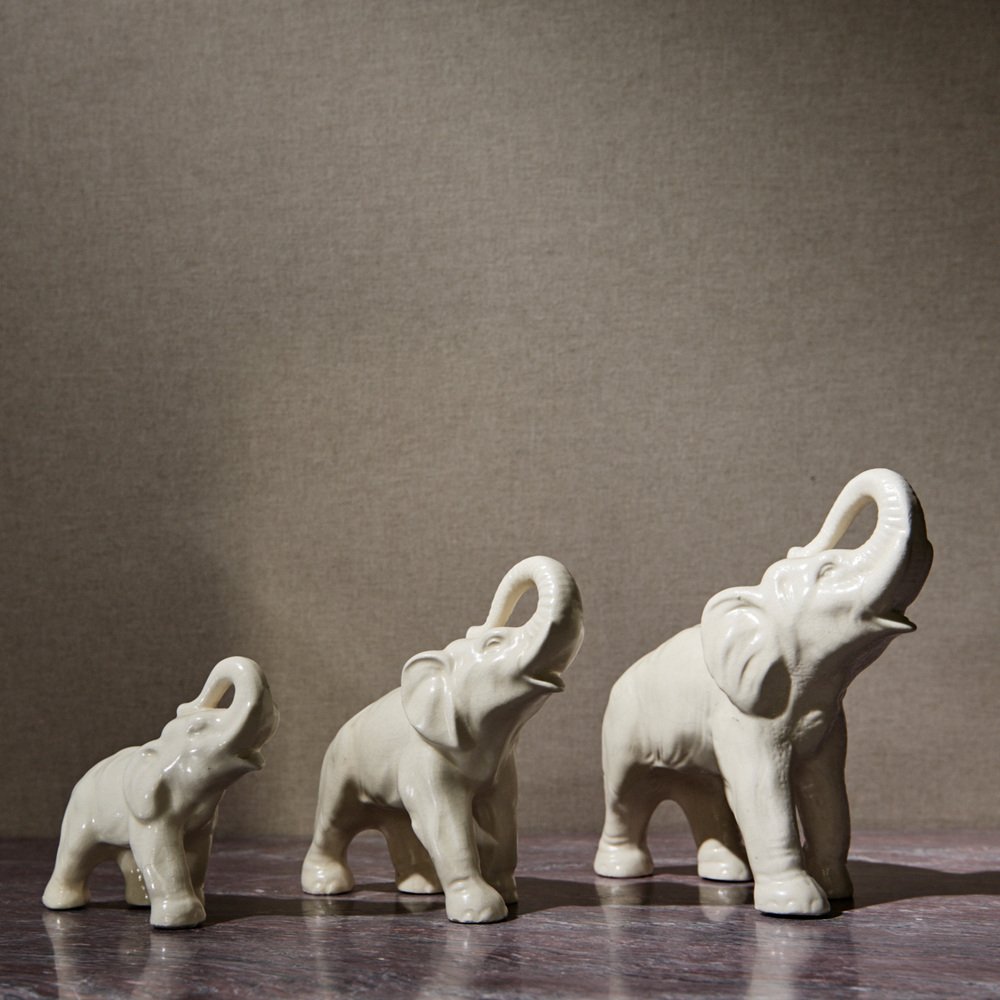 Ceramic Elephants attributed to Anna-Lisa Thomson, 1930, Set of 3 for ...