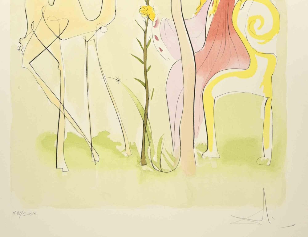 Salvador Dali, The Lion's Court, Etching, 1974 for sale at Pamono